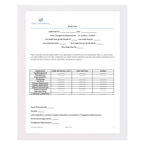 QHSE Documentation – Quality, Health, Safety & Environment
