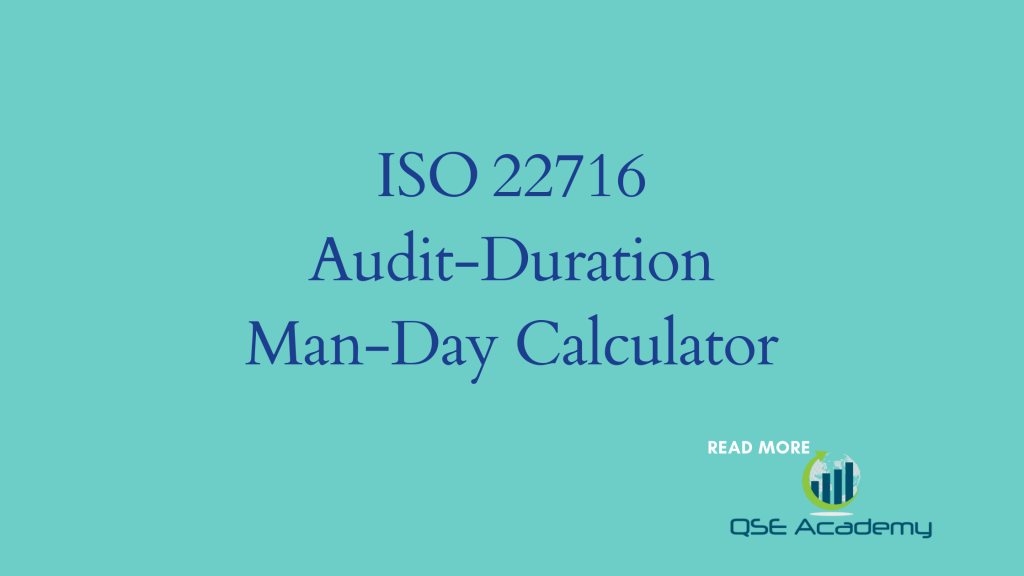 ISO 22716 Audit Man-Day Calculator