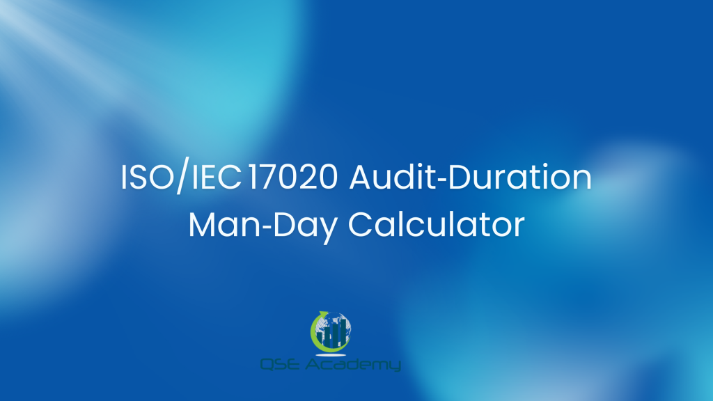 ISO/IEC 17020 Audit Man-Day Calculator