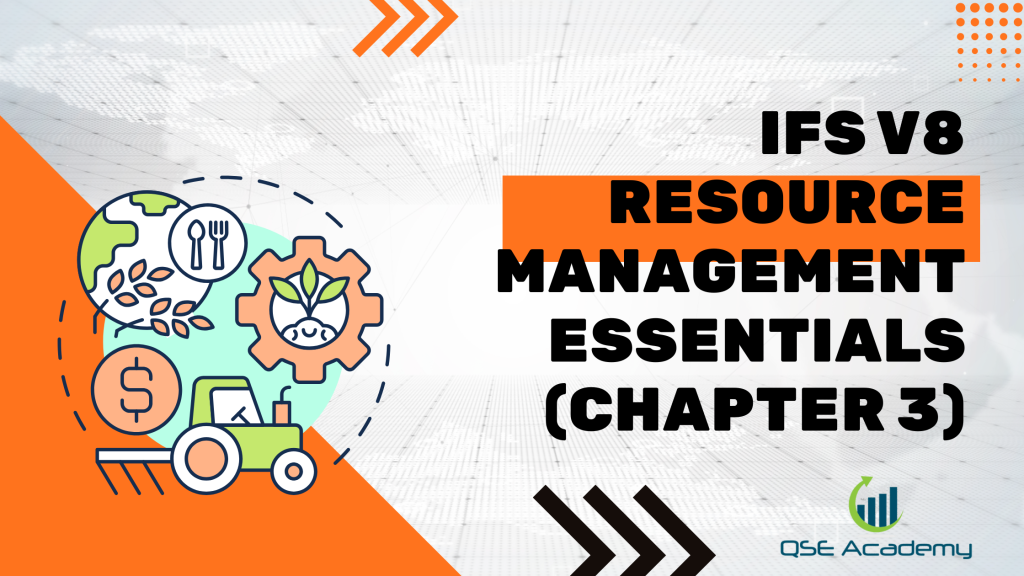 IFS V8 Resource Management Essentials (Chapter 3) - Qse academy