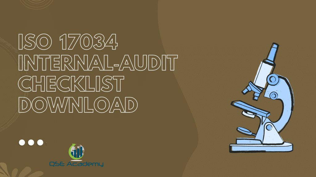 ISO 17034 Internal‑Audit Checklist Download - Qse academy