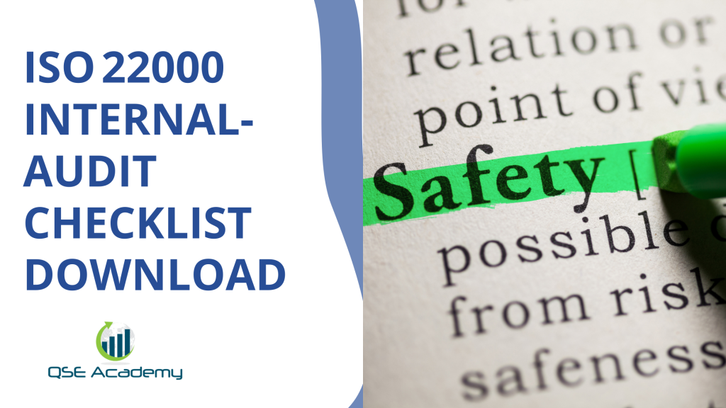 ISO 22000 Internal‑Audit Checklist Download - Qse academy